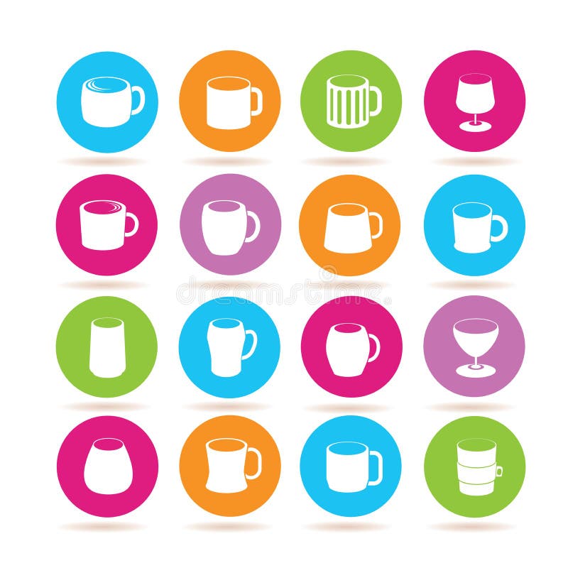 Cup icons stock illustration. Illustration of sign, juice - 59067610