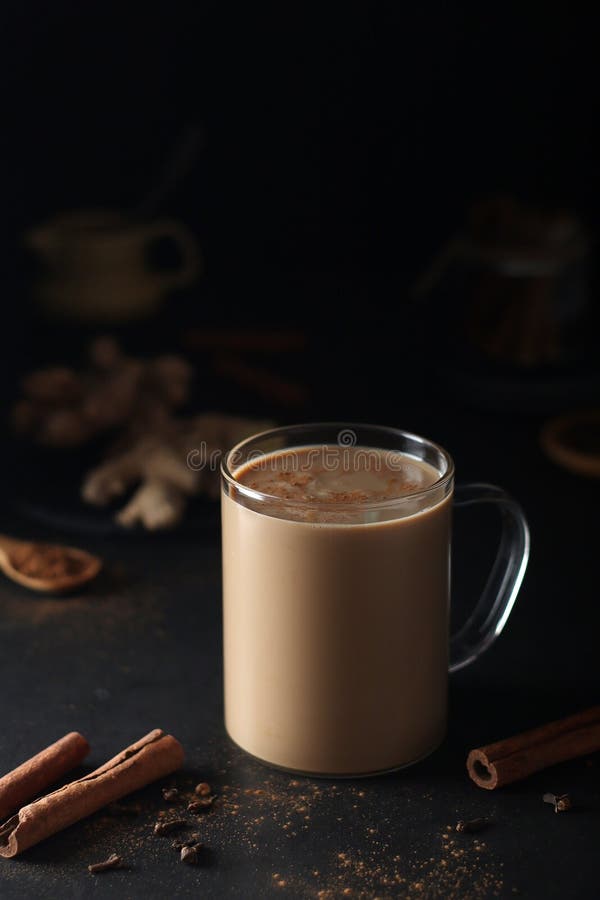 A Cup with Masala Chai in Low Key Stock Photo - Image of cinnamon ...