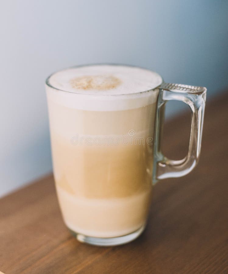 A Cup of Italian-style Latte Stock Photo - Image of pink, tableware ...