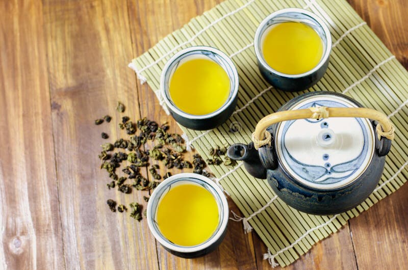 Cup of Japanese green tea stock image. Image of drink - 63342855