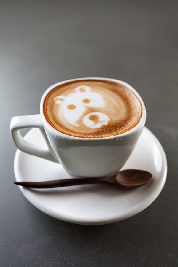 Cup of latte coffee stock photo. Image of foam, bean - 34312024