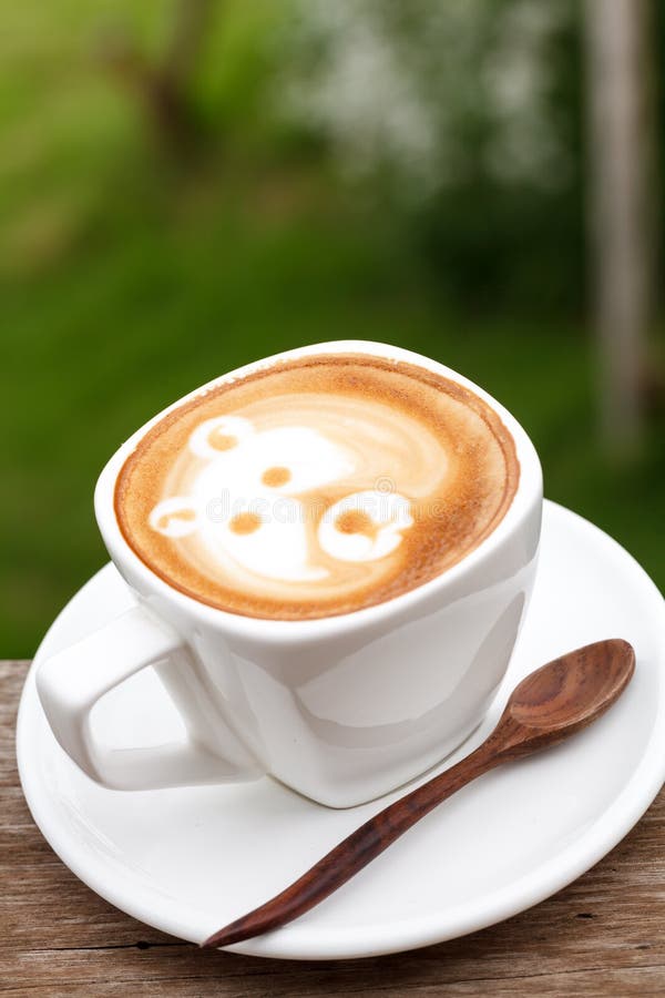 Cup of latte coffee stock image. Image of cappuccino - 34312053
