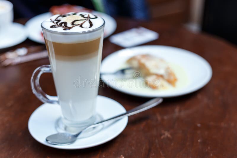 Cup of latte coffee stock photo. Image of chocolate, food - 74196718
