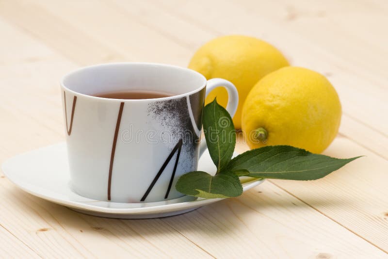 Cup of lemon tea stock photo. Image of fruit, color, english - 17070318