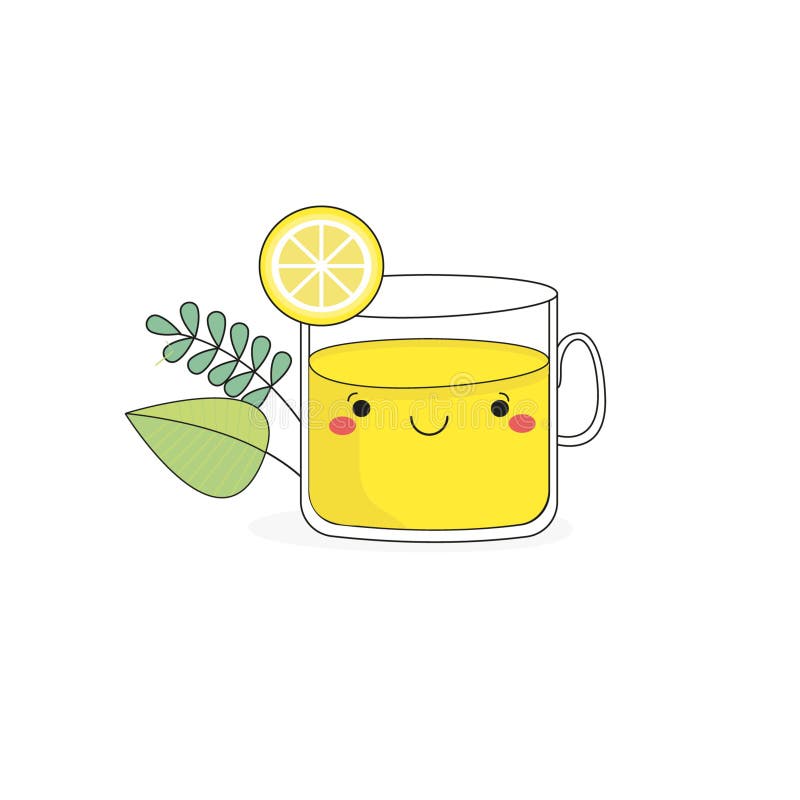 Cup of lemon tea icon stock illustration. Illustration of whiskey ...