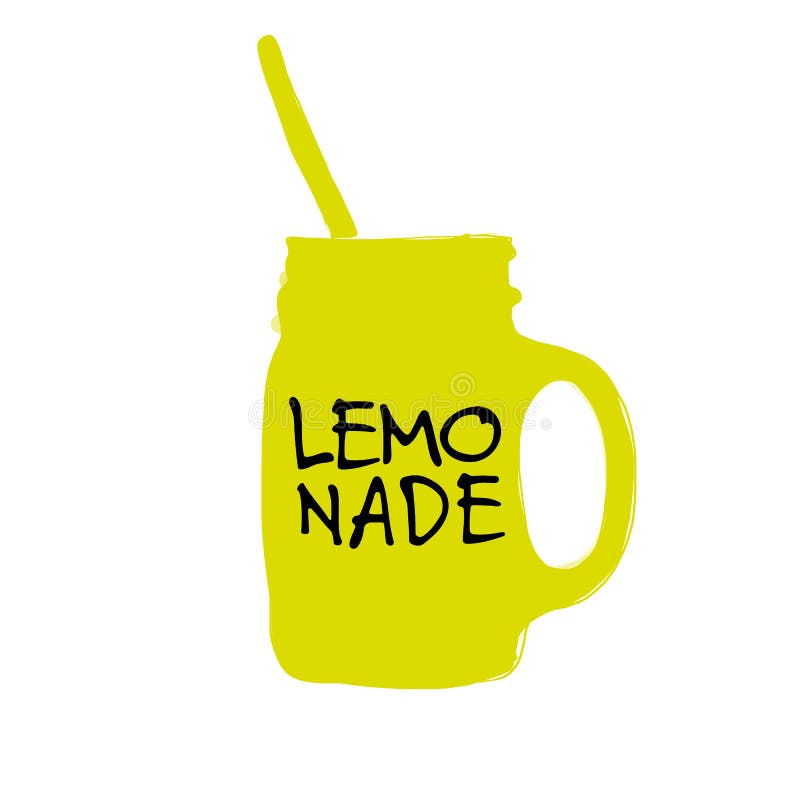 Cup with Lemonade, Sketch for Your Design Stock Vector - Illustration ...