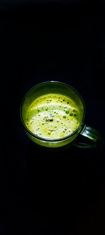 A cup of macha stock photo. Image of yellow, food, lighting - 262778888