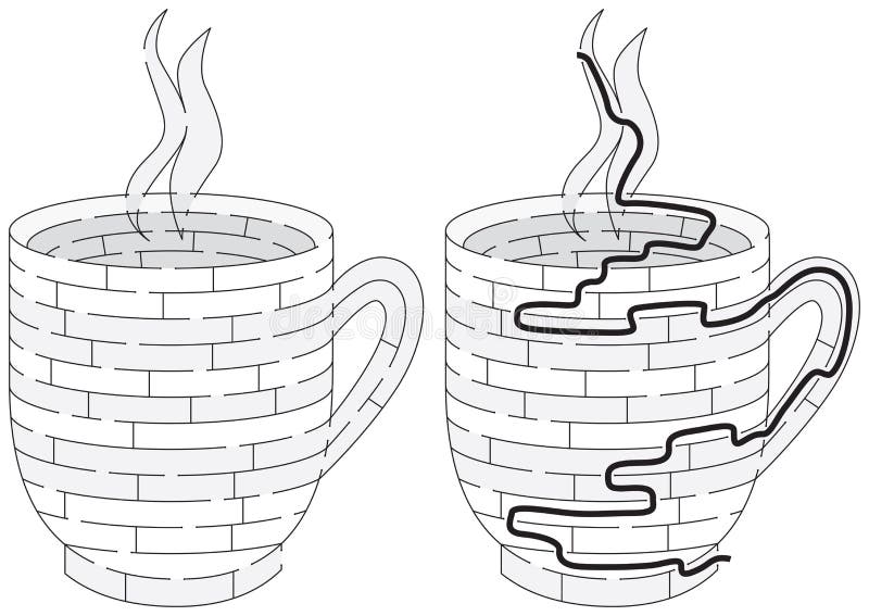 Easy cup of coffee maze stock vector. Illustration of easy - 87447007