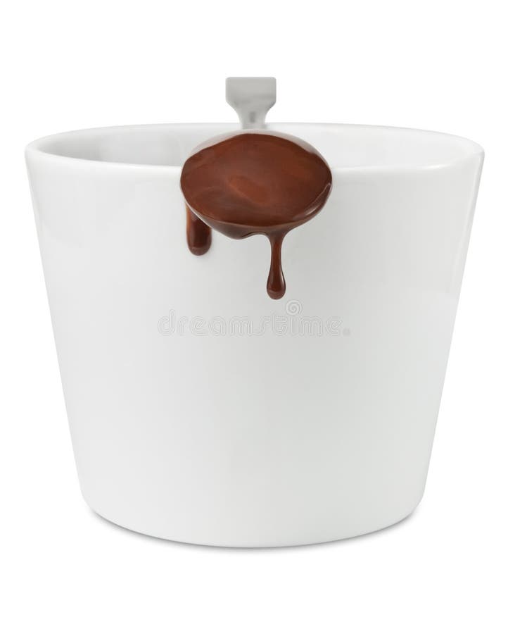 Cup with melted chocolate stock image. Image of chocolate - 21434213