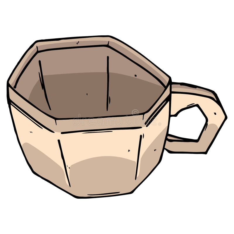 Cup, Mug Icon. Vector of an Empty Cup. Hand Drawn Cup Stock Vector ...