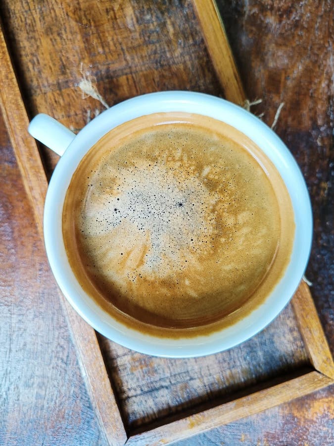 Cup of Natural Black Americano Coffee (Selective Focus Stock Image ...
