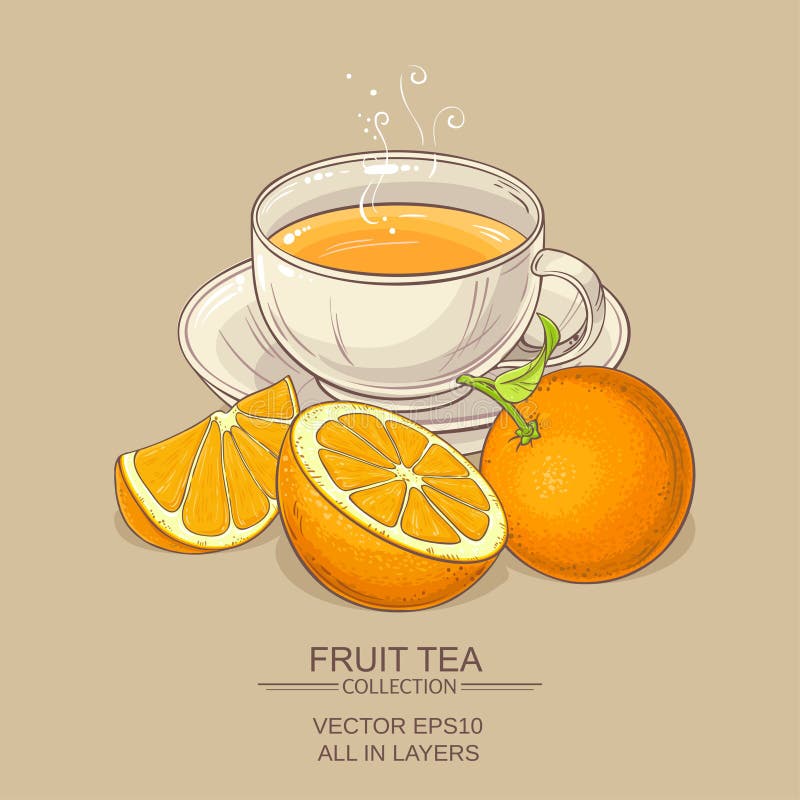 Cup of tea stock vector. Illustration of color, drink - 75548882