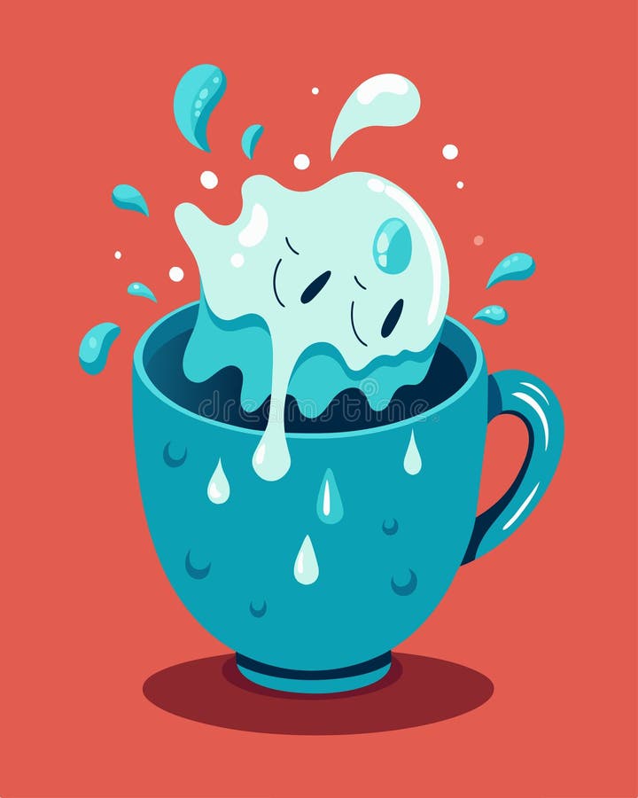 Overflowing Cup Water Stock Illustrations – 172 Overflowing Cup Water ...