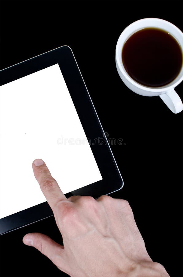 Cup and pad stock image. Image of dark, break, monitor - 25165499