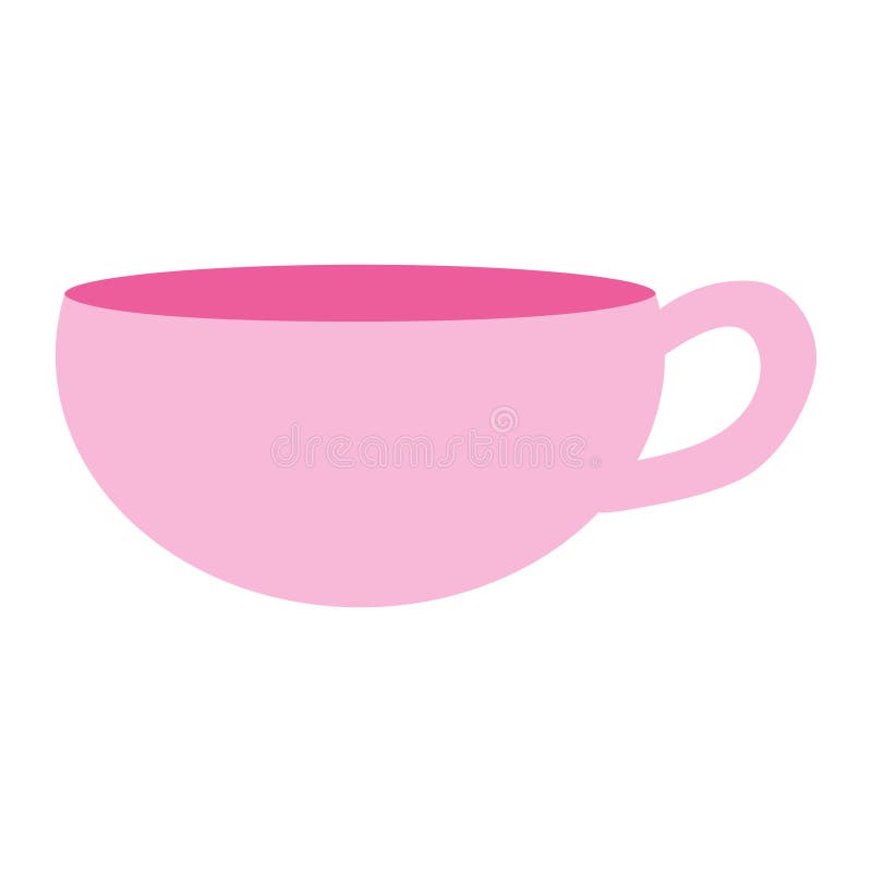Cup Pink Tea Coffee Barbicore Drink Cafe Stock Vector - Illustration of ...