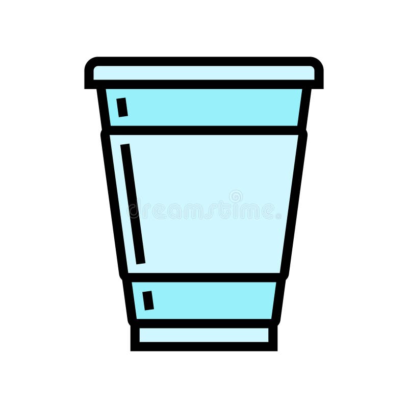 Cup Plastic Package Color Icon Vector Illustration Stock Vector ...