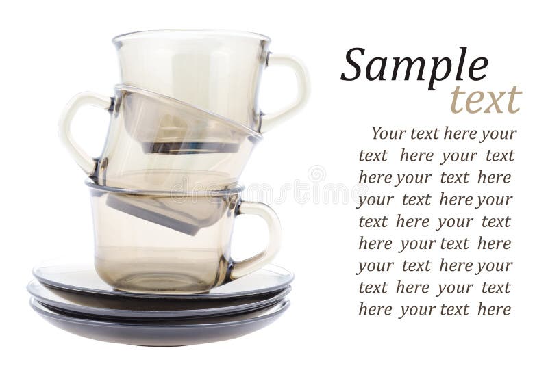 Cup and plates stock image. Image of kitchenware, drink - 23583429