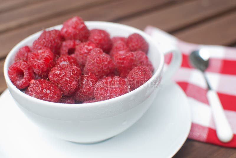 Cup with raspberry stock image. Image of beverage, raspberries - 24613155