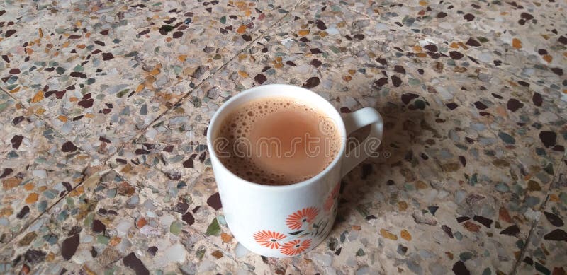 A Cup of Ready To Serve Hot Tea Isolated on the Ground Stock Photo ...