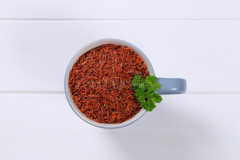 Cup of red rice stock photo. Image of dish, healthy, accompaniment ...
