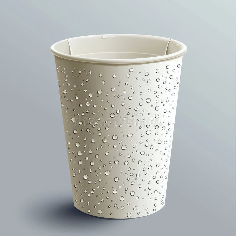 Cup with Rolled Rim and Perforated Sides Made from White Paper Stock ...