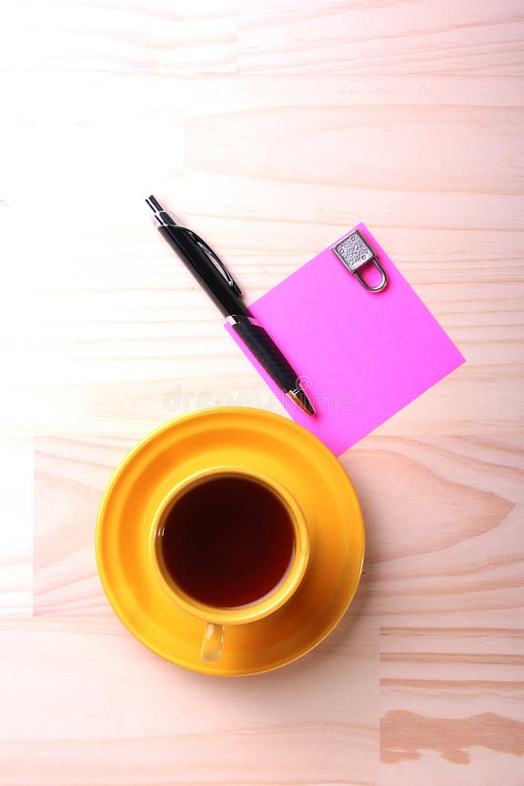 Cup and scratch paper stock image. Image of paper, coffee - 11378003