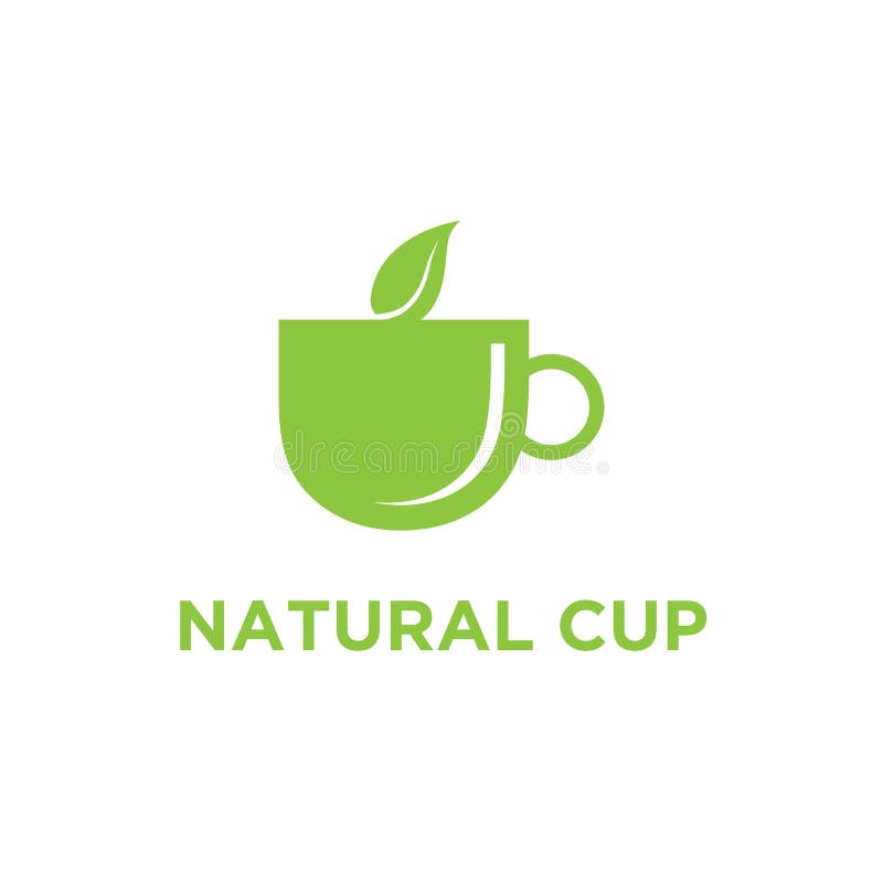 Cup Shape in Addition To Organic Shades Logo Vector Stock Vector ...