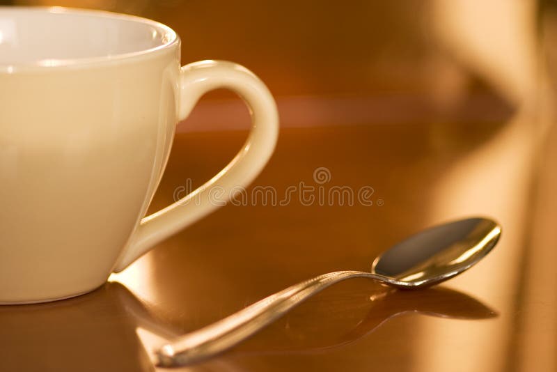 Cup and spoon stock image. Image of drink, reflection, pause - 302199