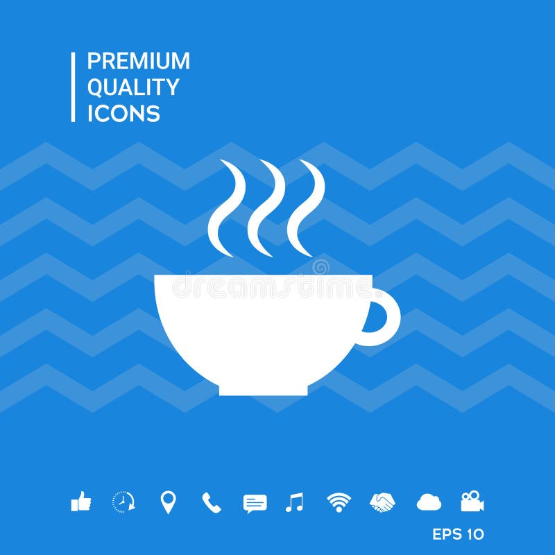 Cup with steam stock vector. Illustration of restaurant - 117187770