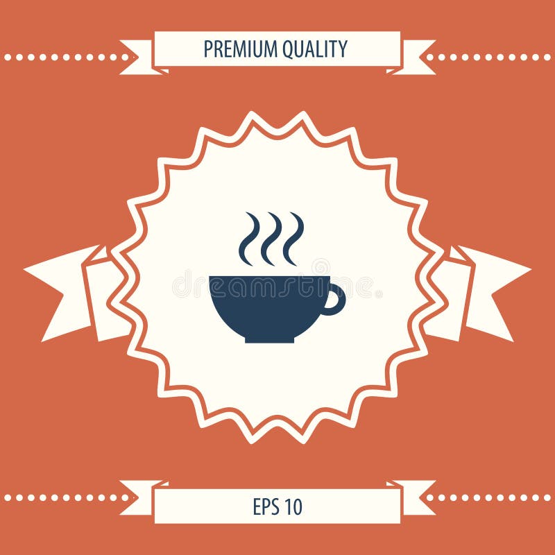 Cup with steam stock vector. Illustration of drink, smoke - 121110364