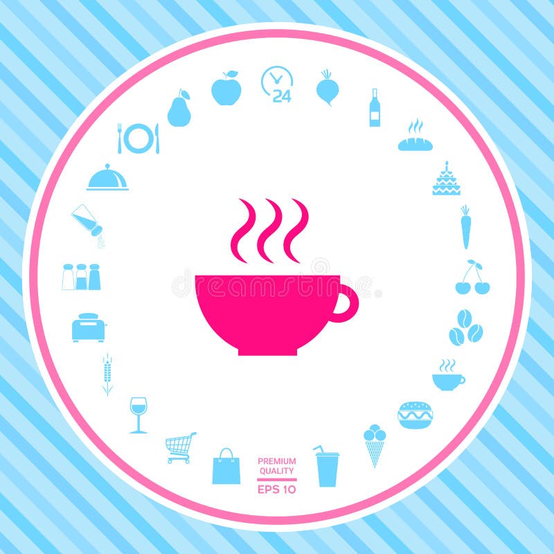 Cup with steam stock vector. Illustration of latte, drink - 125084012