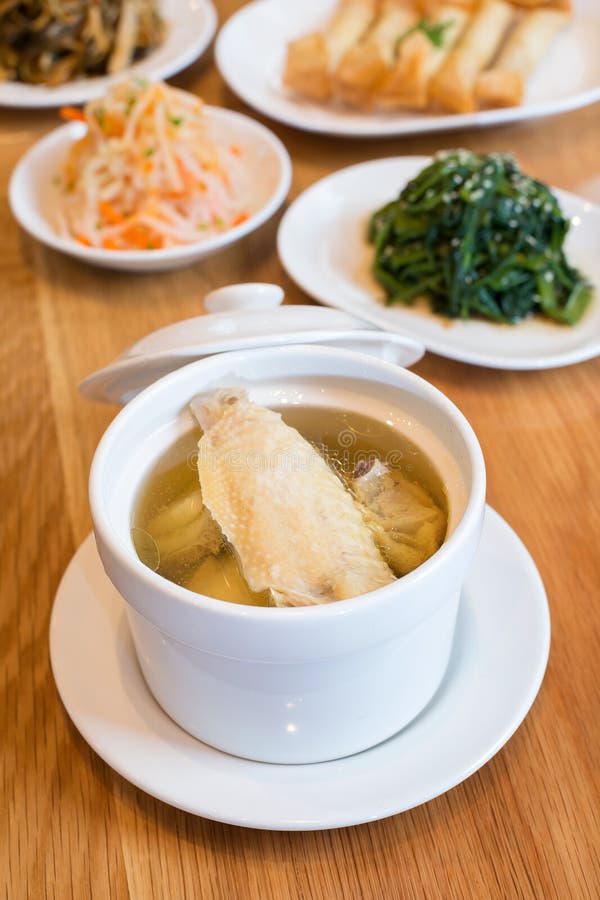 Cup of Steamed Chicken Wing Soup Stock Photo - Image of casserole ...