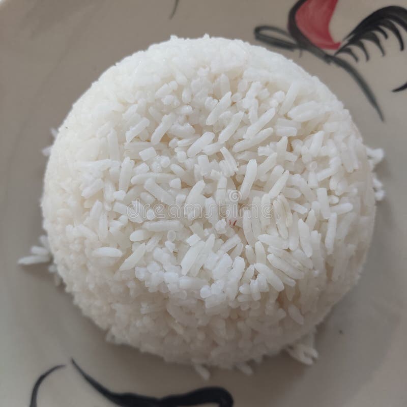 1 Cup Steamed Rice. Price 5 Baht Stock Photo - Image of cake, petal ...