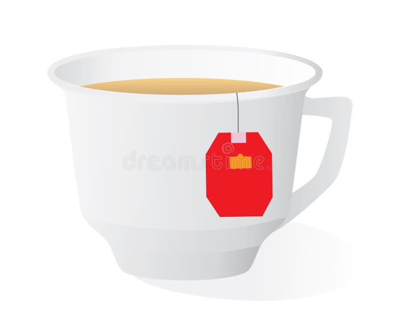 A cup of strong tea stock vector. Illustration of shape - 9683031
