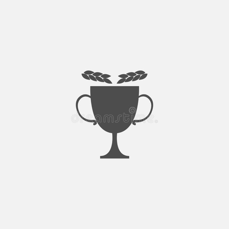 Cup Symbol Icon for Web in Trendy Style Isolated on Grey Background ...