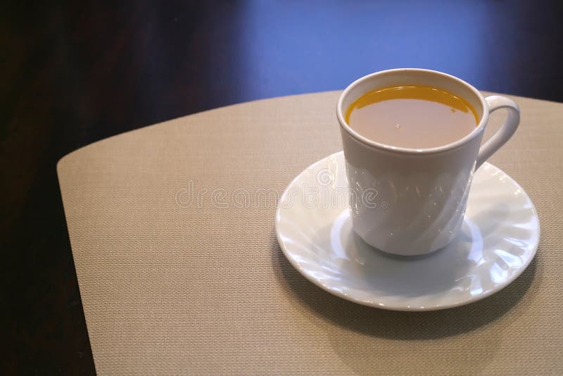 Cup on Table stock image. Image of lunch, bistro, reflection - 10790879