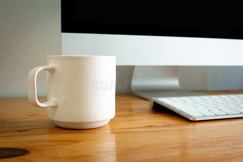Computer on table stock image. Image of design, creativity - 71562313