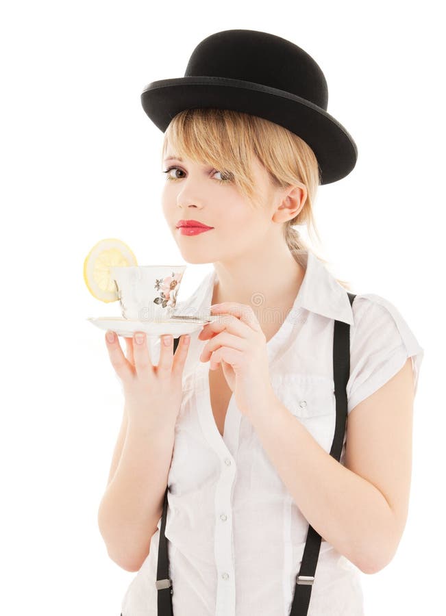 Cup of tea stock photo. Image of pretty, nice, female - 40669220