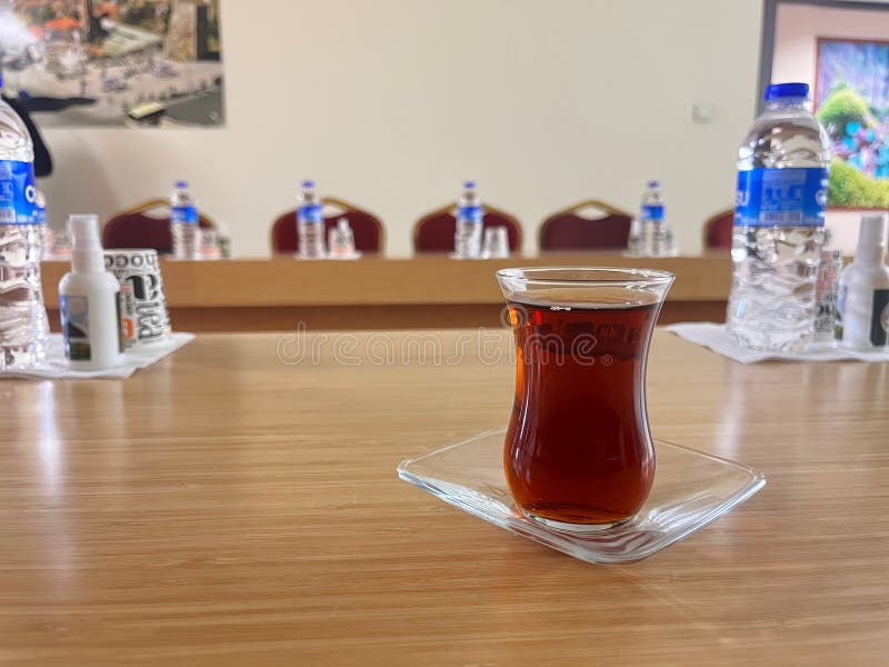 A Cup of Tea at the Conference Table Stock Photo - Image of white ...