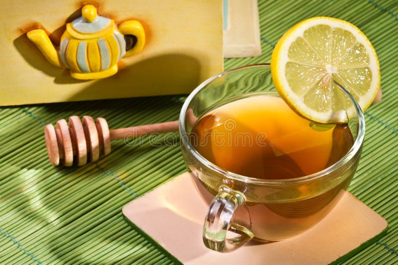 Cup of Tea and Cupboard with Honey Dipper Stock Photo - Image of brew ...