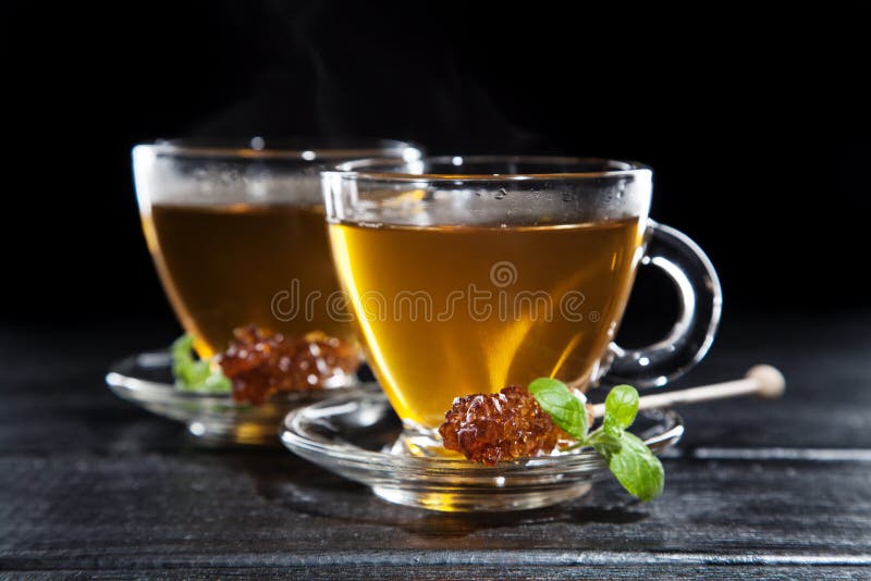 Cup of Tea on Dark Background Stock Photo - Image of brown, healthy ...