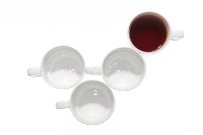 Empty Cups for Coffee Isolated on the White Background Stock Image ...