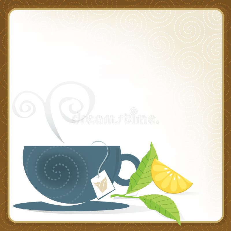 Tea Menu Card stock vector. Illustration of decorative - 20460742