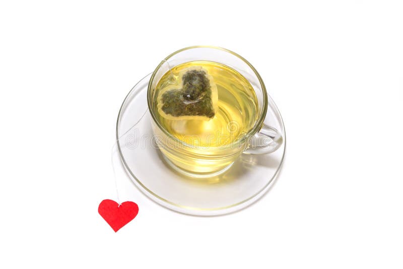 The cup of tea with heart stock image. Image of love - 28958237
