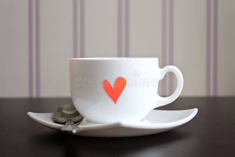 Heart Shaped Cups of Coffee Stock Image - Image of cups, shaped: 10617191