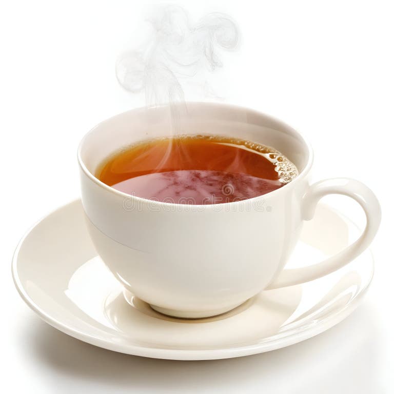 Cup of Tea Isolated on White Background Stock Illustration ...