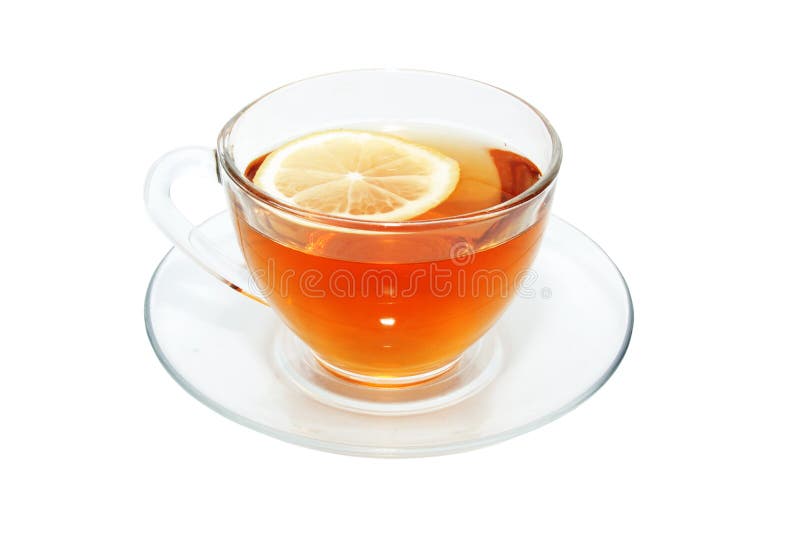 Cup of tea with lemon stock image. Image of party, drink - 17834243