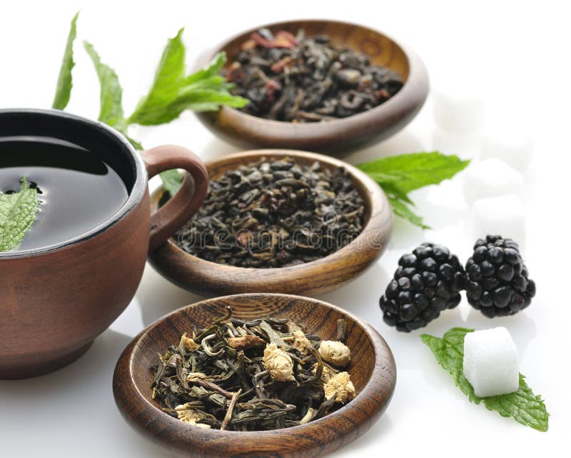 Loose Tea Assortment stock image. Image of white, wood - 29721291
