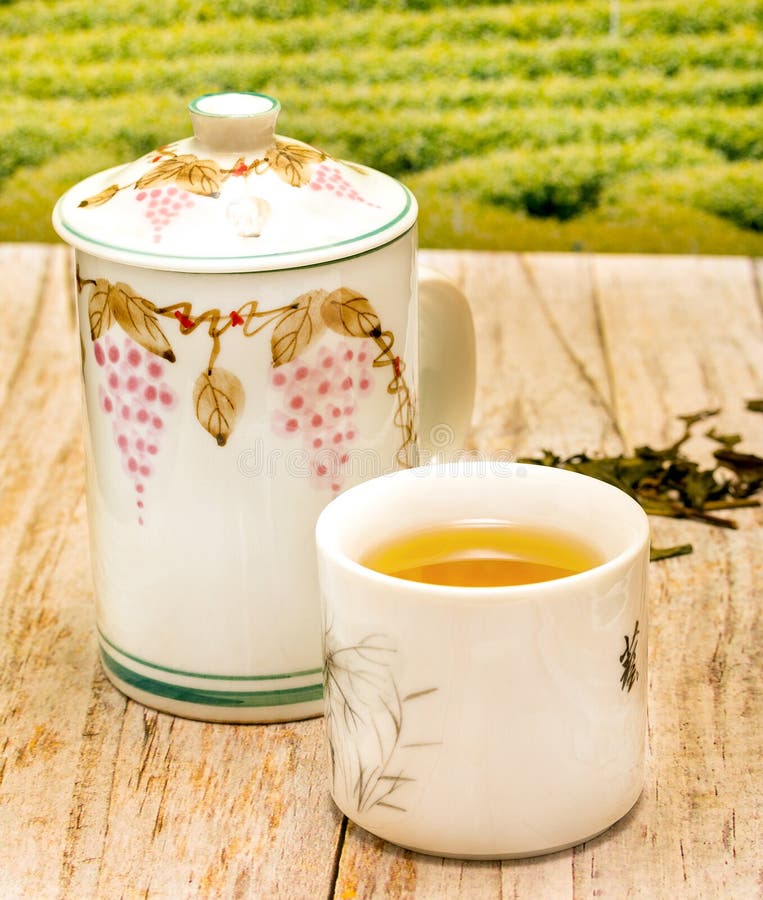Cup of Tea Means Break Time and Beverage Stock Photo - Image of drinks ...