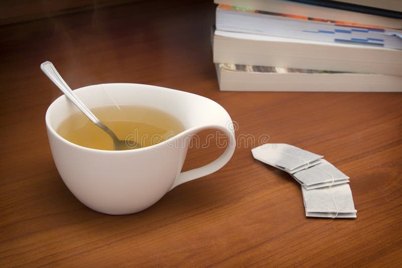 A cup of tea. stock photo. Image of serenity, herbal - 61755790
